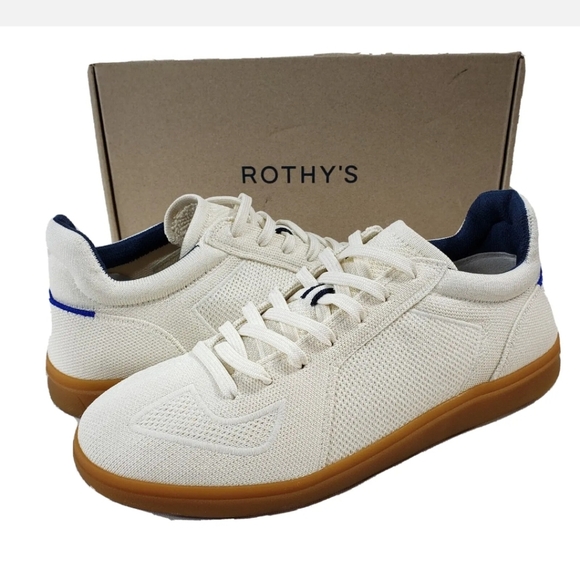 Rothy's | Shoes | Rothys The Rs Sneaker Nib 175 Sz 9 Bone Blue | Poshmark
